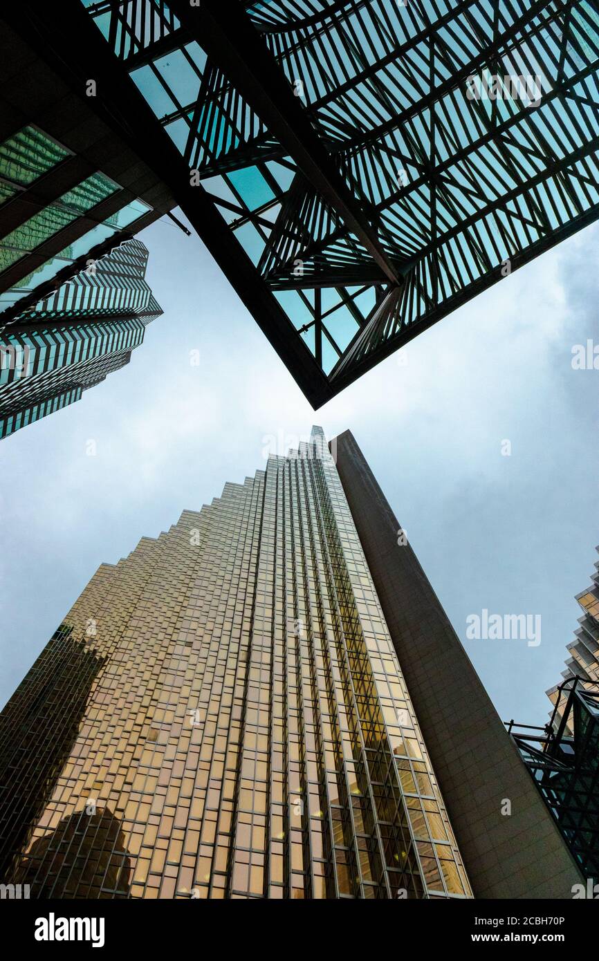 Ground up view from the streets in downtown Toronto Stock Photo - Alamy