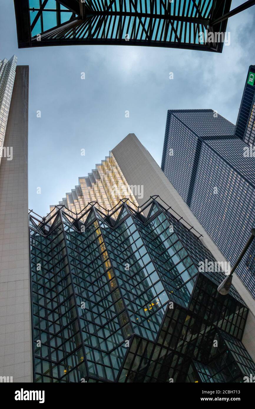 Ground up view from the streets in downtown Toronto Stock Photo - Alamy