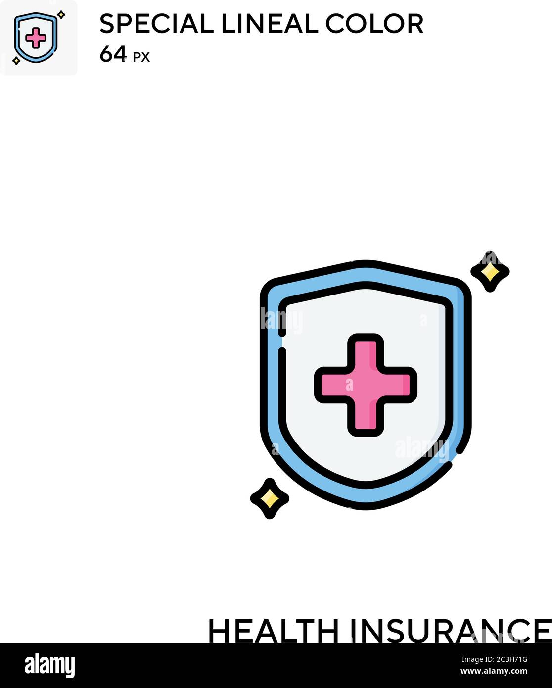 Health insurance special lineal color vector icon. Health insurance ...