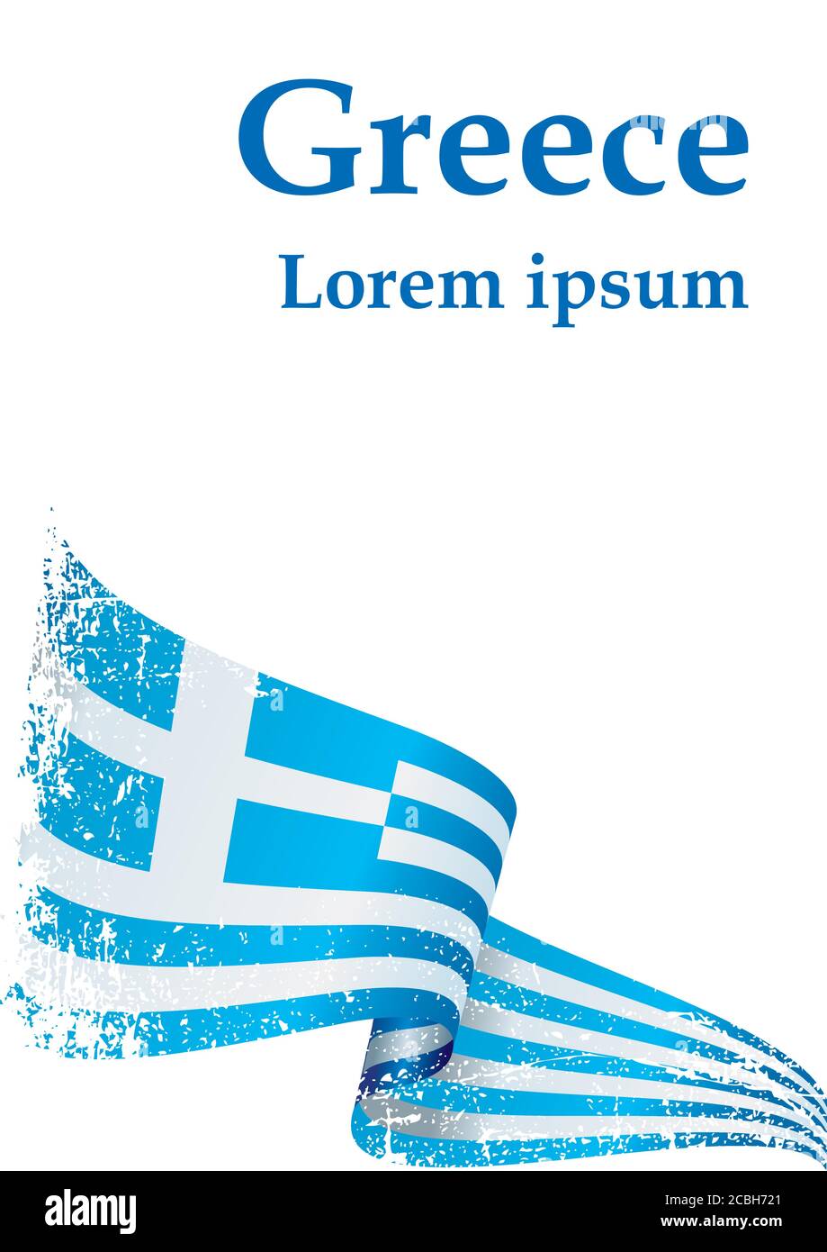 Flag of Greece, Hellenic Republic. Template for award design, an ...