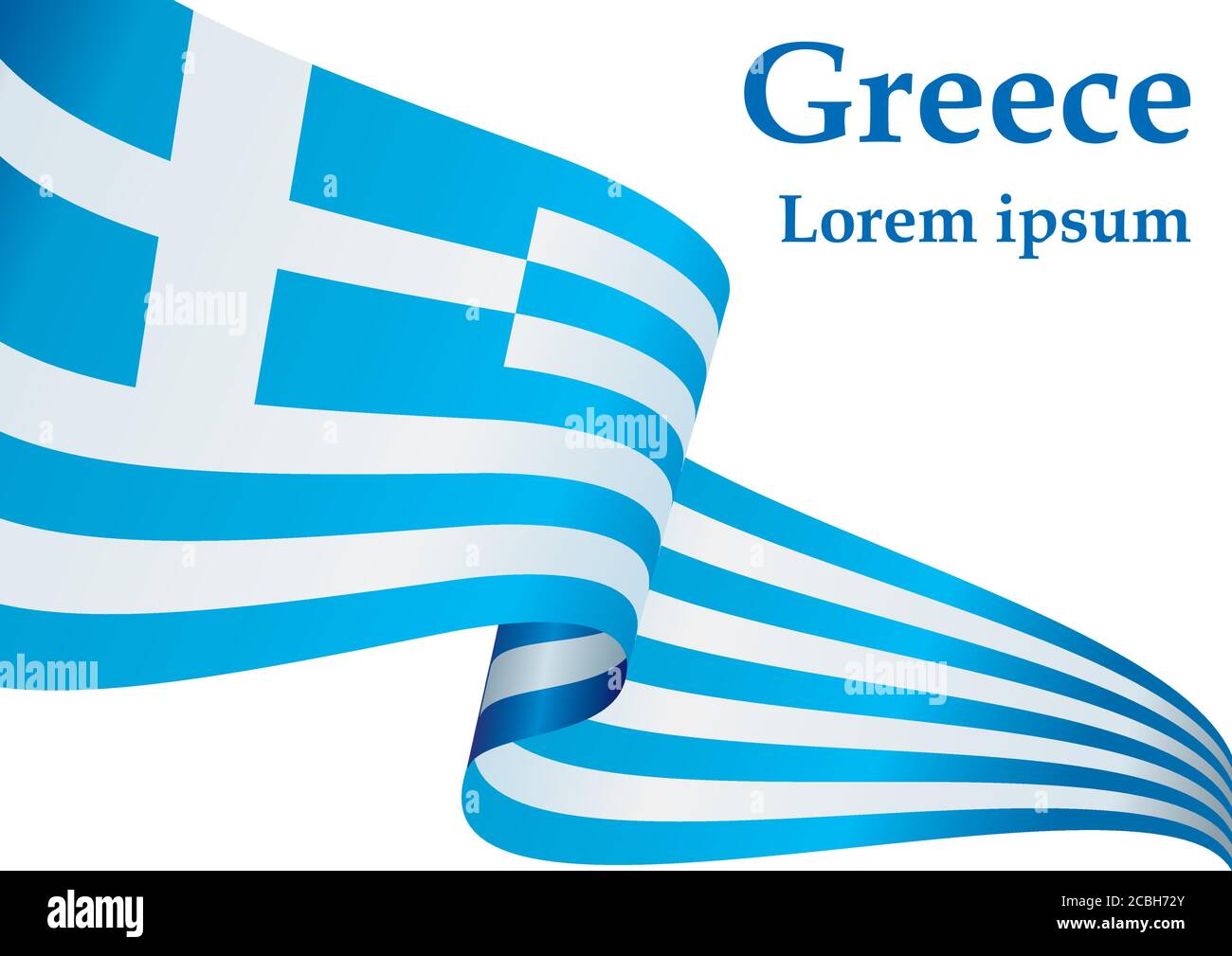 Flag of Greece, Hellenic Republic. Template for award design, an ...