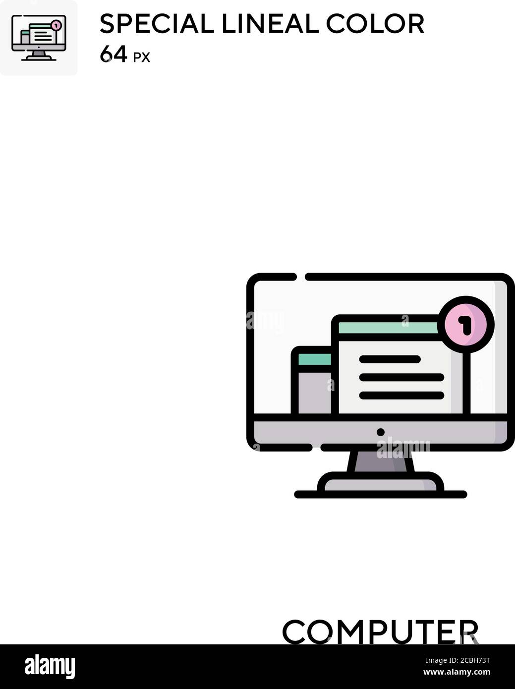 Computer special lineal color vector icon. Computer icons for your ...