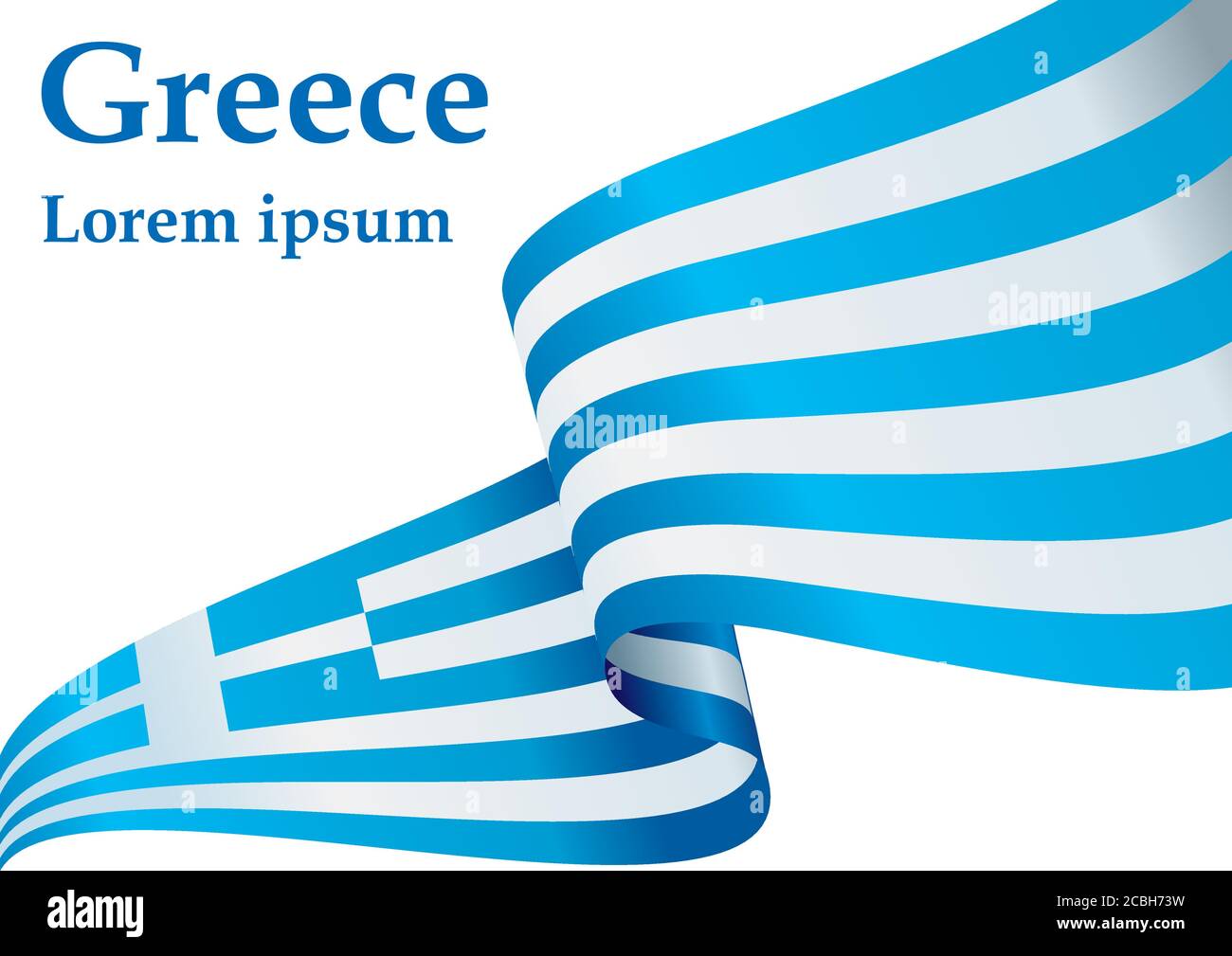 Flag of Greece, Hellenic Republic. Template for award design, an ...
