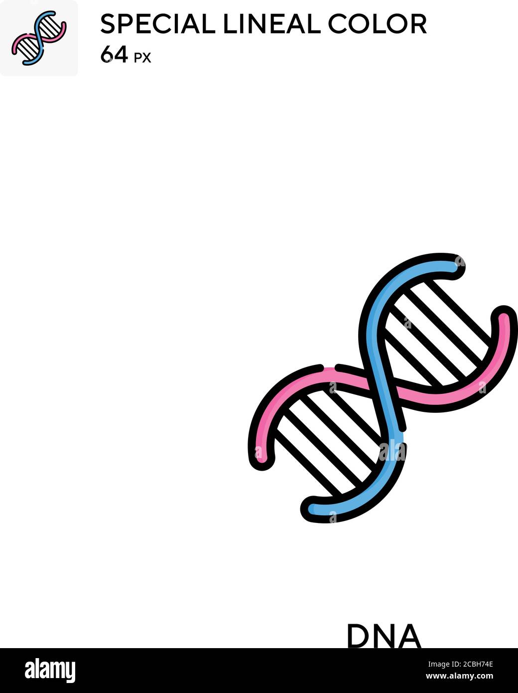 Dna special lineal color vector icon. Dna icons for your business ...