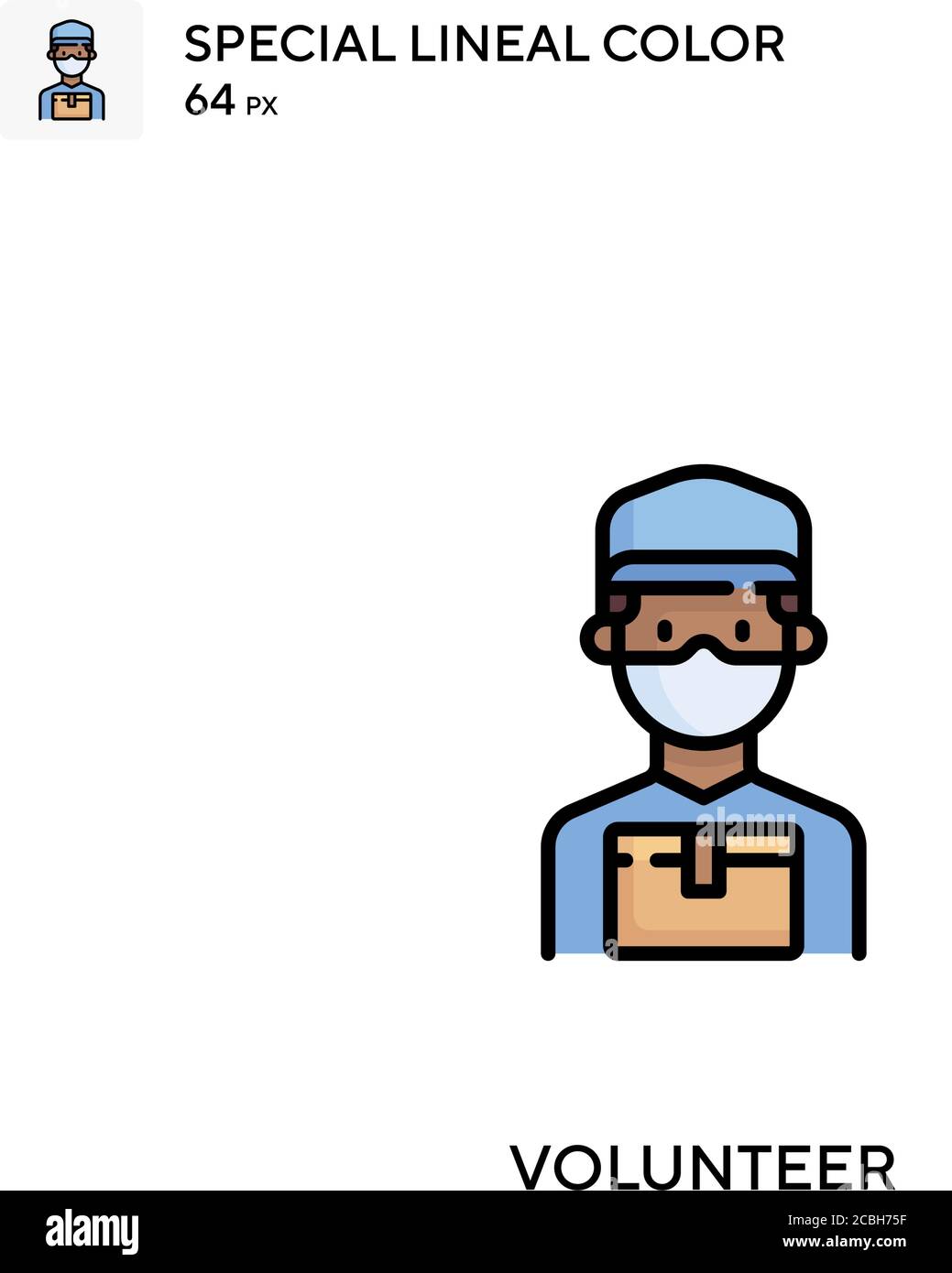 Volunteer special lineal color vector icon. Volunteer icons for your ...