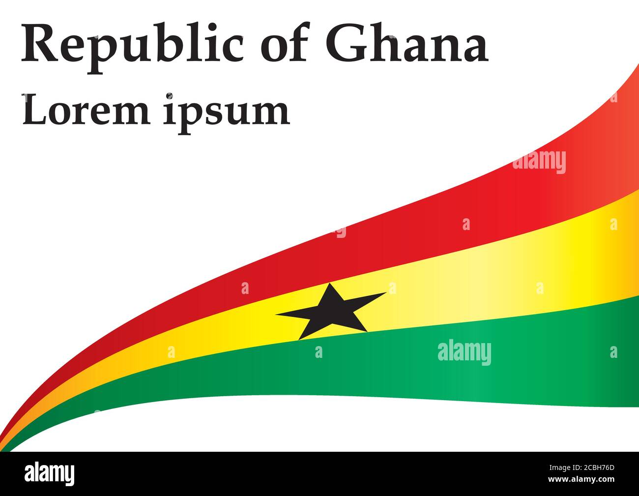 Flag of Ghana, Republic of Ghana. Template for award design, an ...