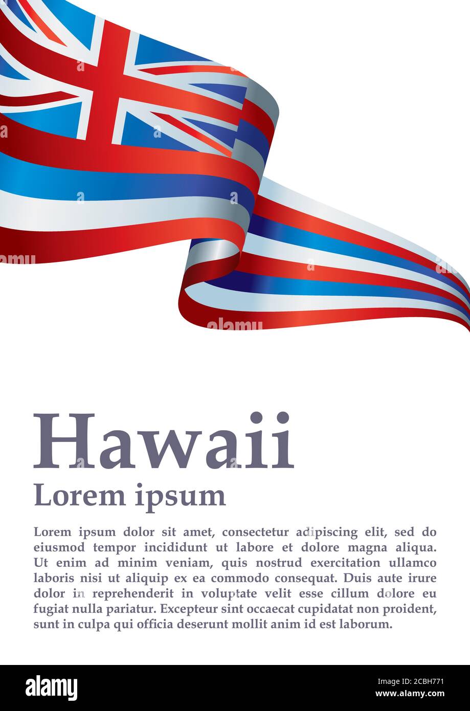 Flag of Hawaii, State of Hawaii, United States of America. Template for ...