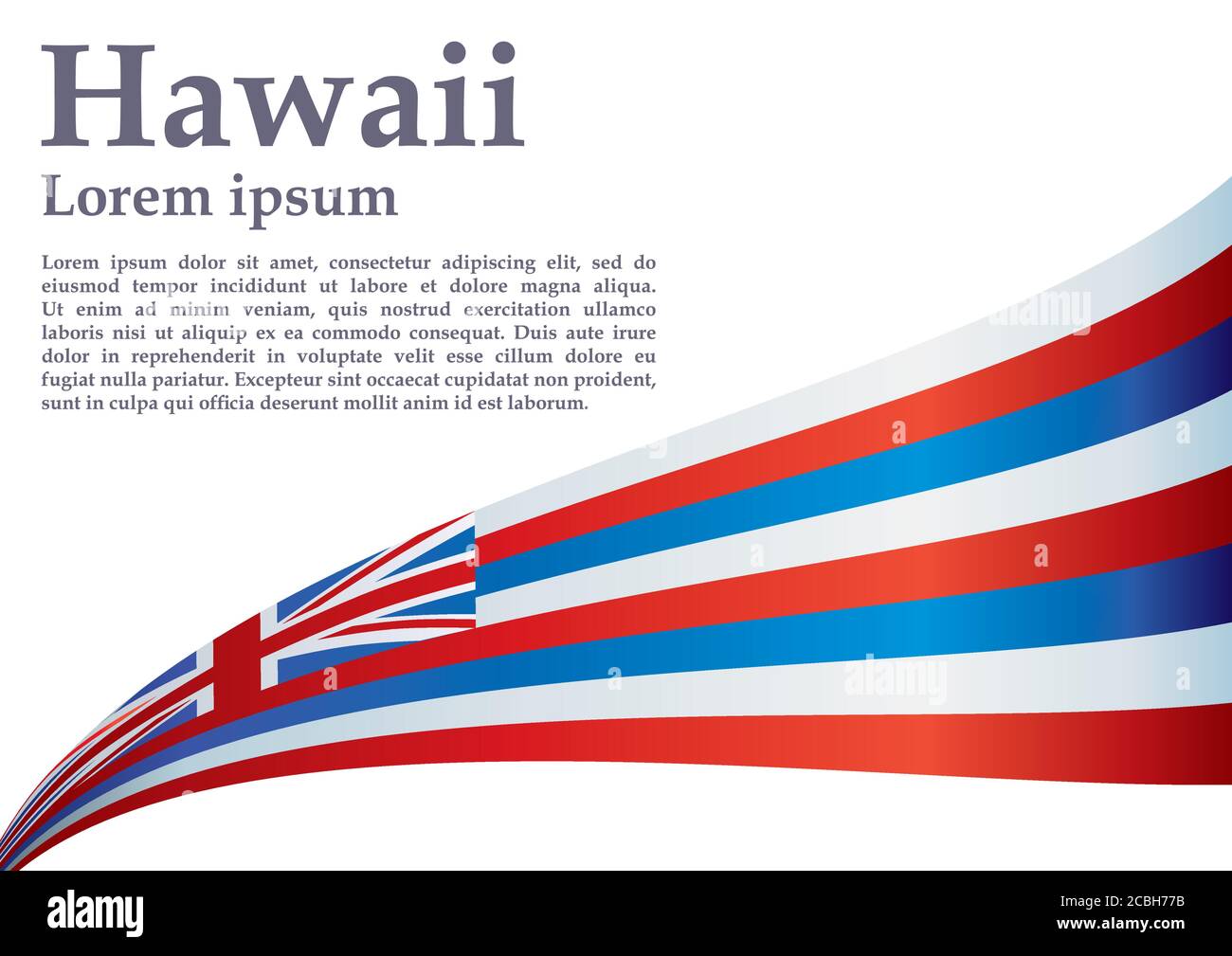 Flag of Hawaii, State of Hawaii, United States of America. Template for ...