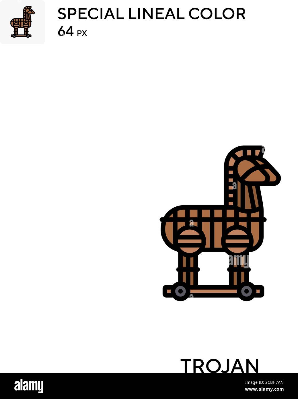 Trojan special lineal color vector icon. Trojan icons for your business ...