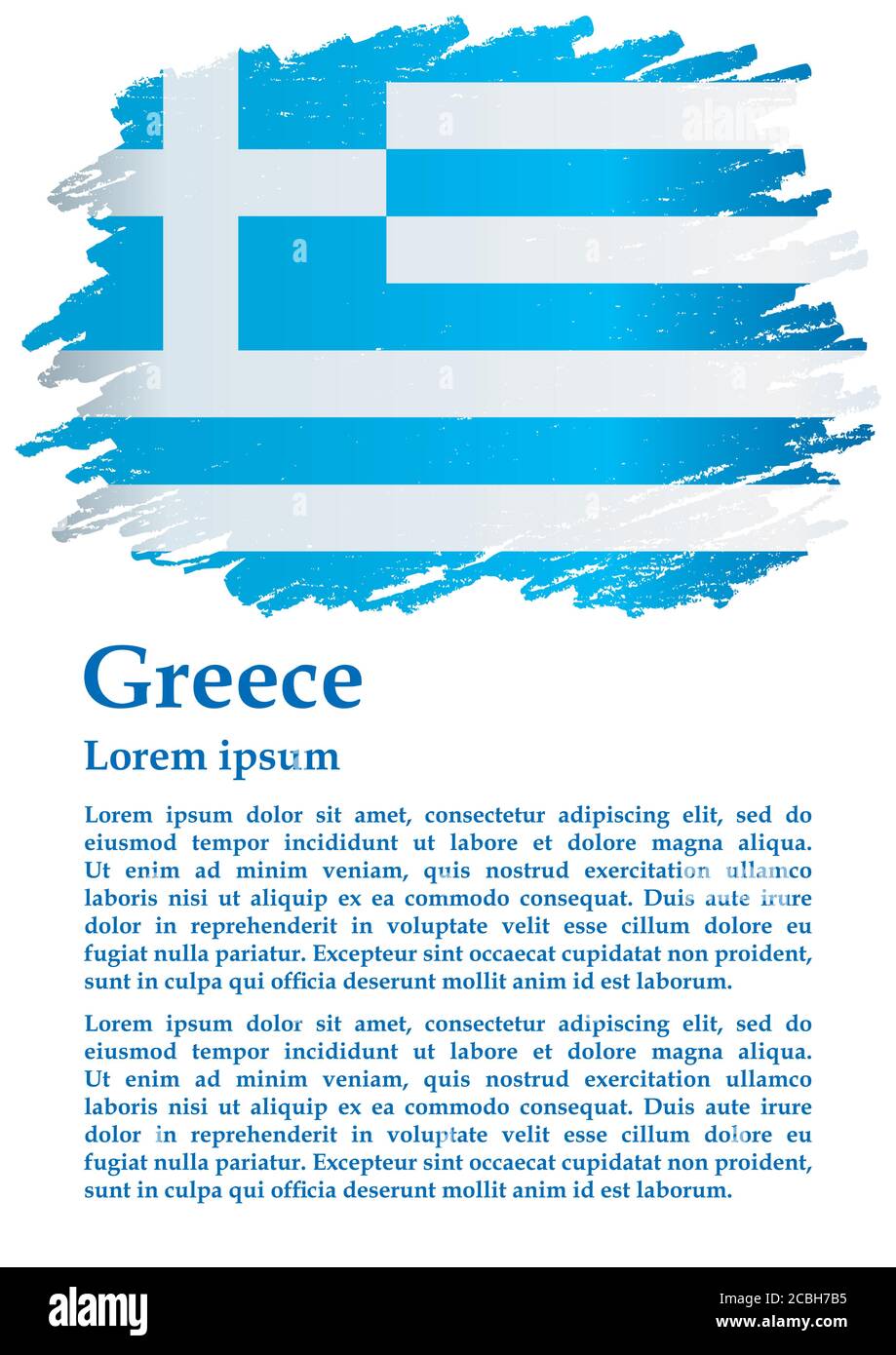 Flag of Greece, Hellenic Republic. Template for award design, an ...