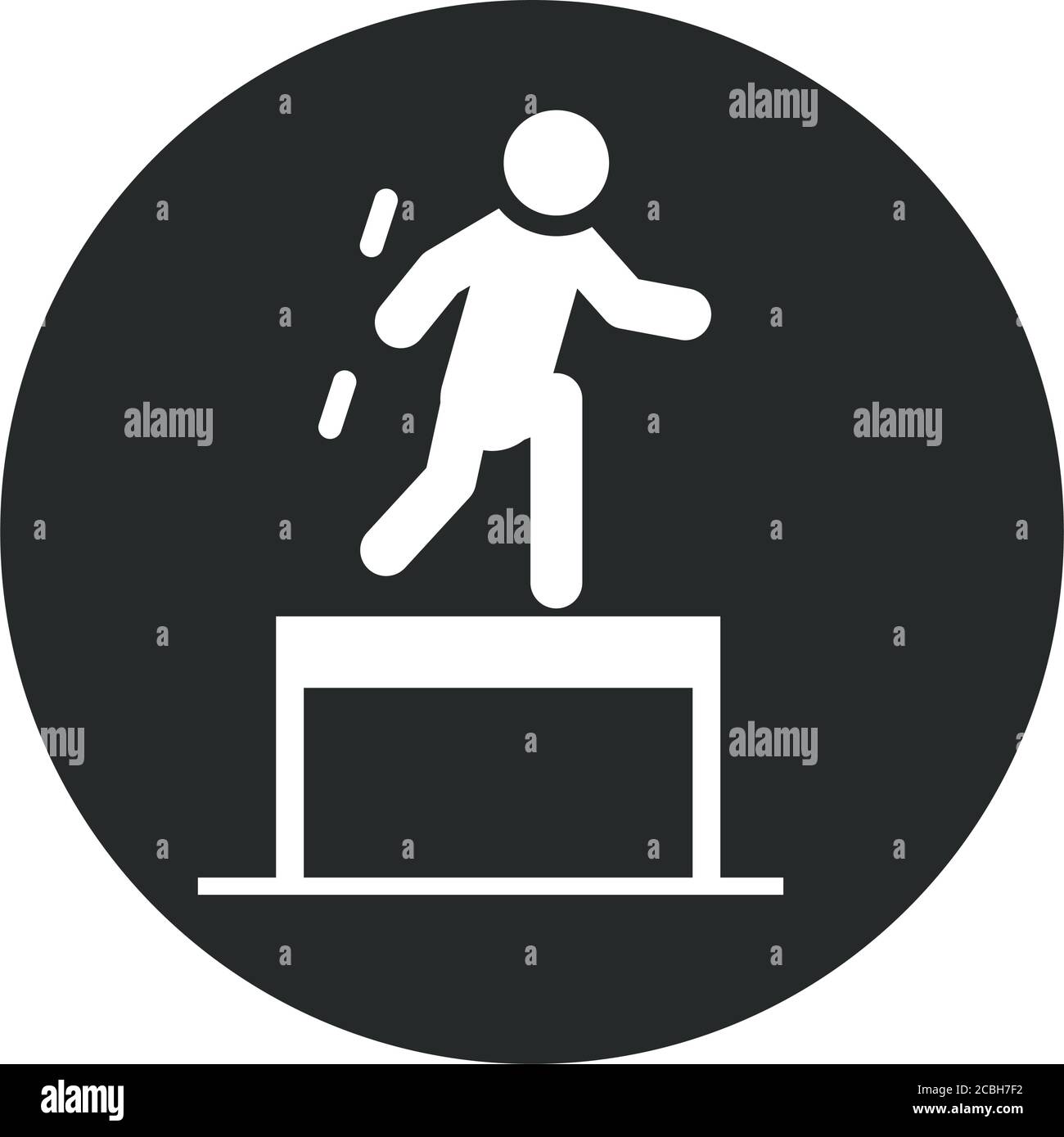 extreme sport obstacle course active lifestyle block and flat icon ...