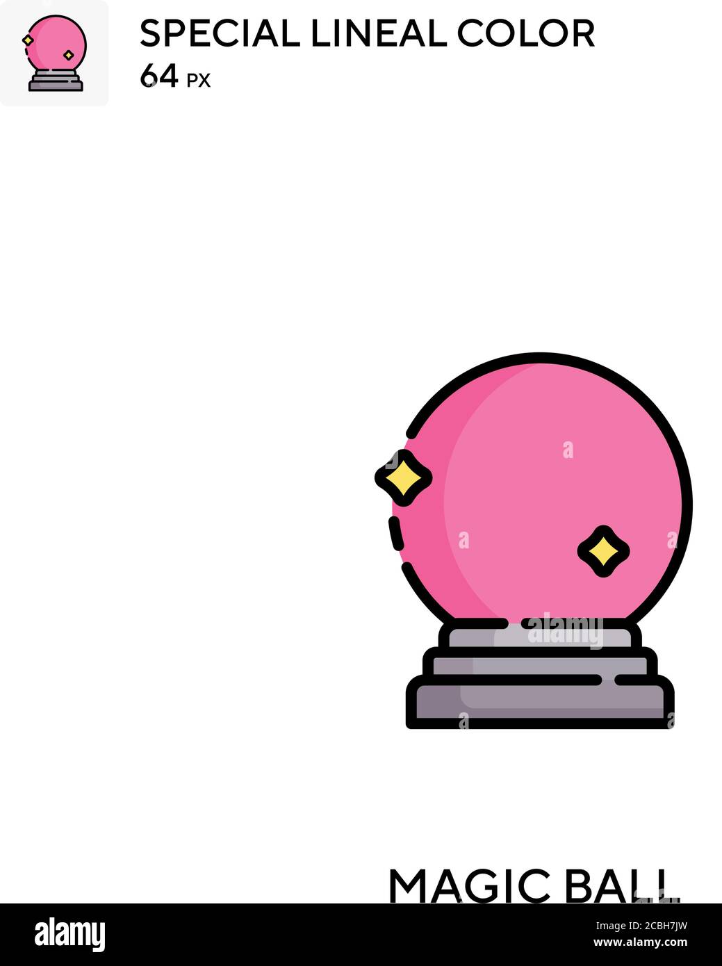 Magic ball special lineal color vector icon. Magic ball icons for your business project Stock ...