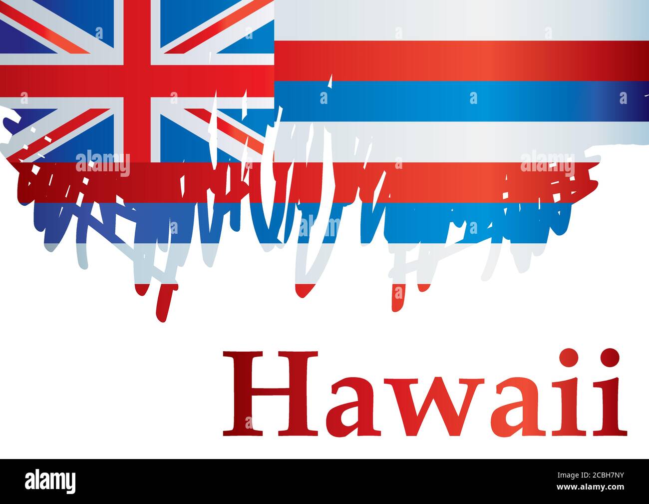 Flag of Hawaii, State of Hawaii, United States of America. Template for ...