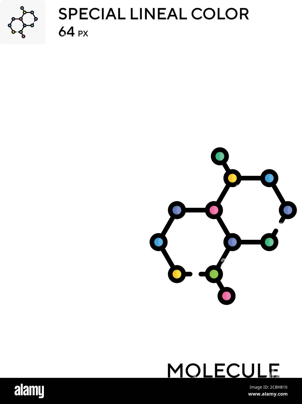 Molecule special lineal color vector icon. Molecule icons for your ...