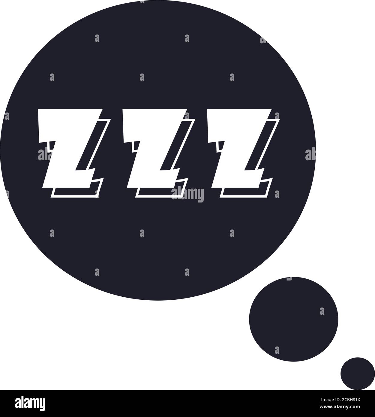 slang bubbles, zzz round sticker over white background, silhouette icon ...