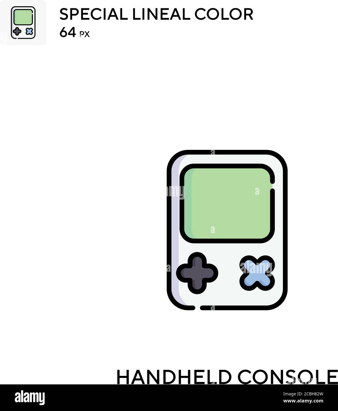 Handheld console special lineal color vector icon. Handheld console ...