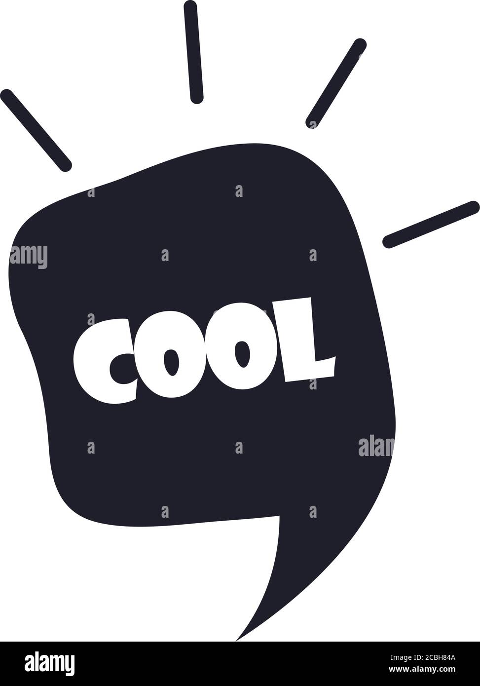 slang bubbles, speech bubble cool over white background, silhouette ...