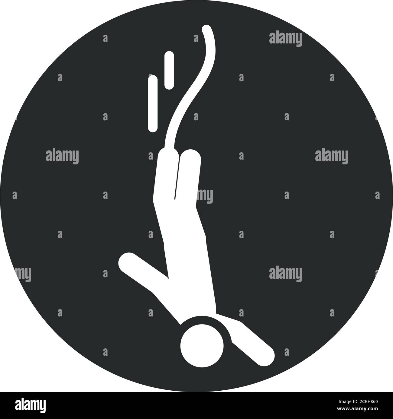 extreme sport freediving active lifestyle block and flat icon vector ...