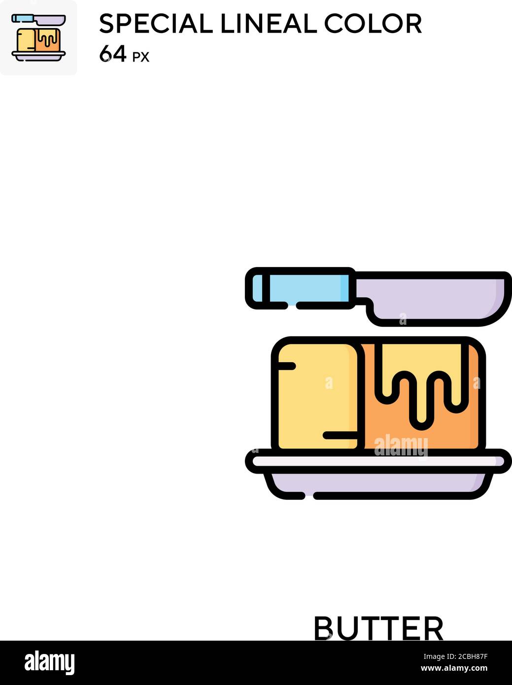 Butter special lineal color vector icon. Butter icons for your business ...