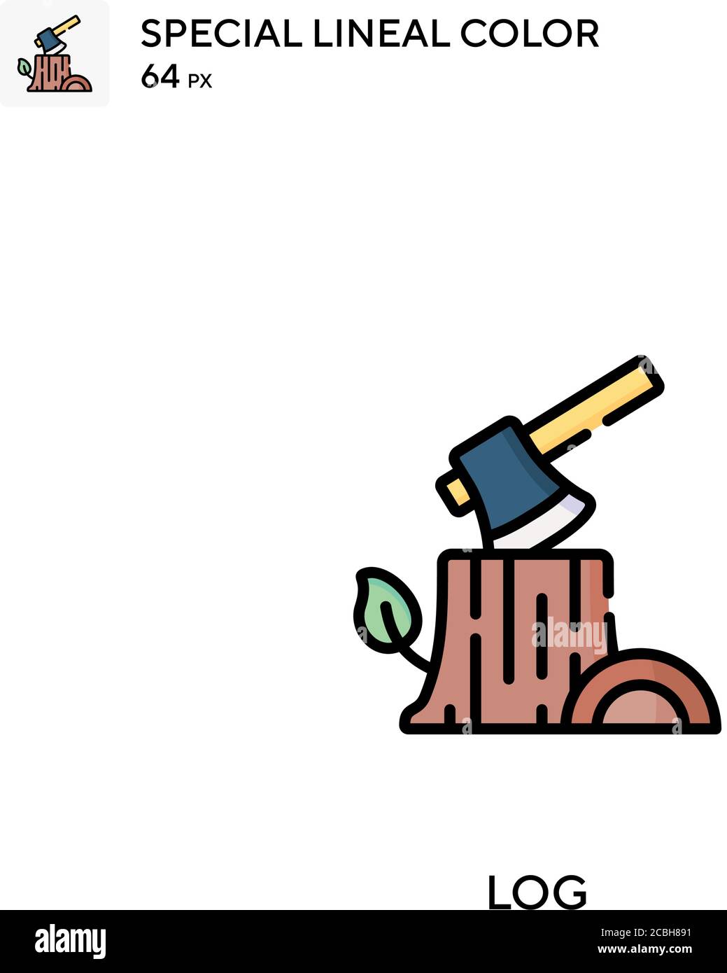 Log special lineal color vector icon. Log icons for your business ...