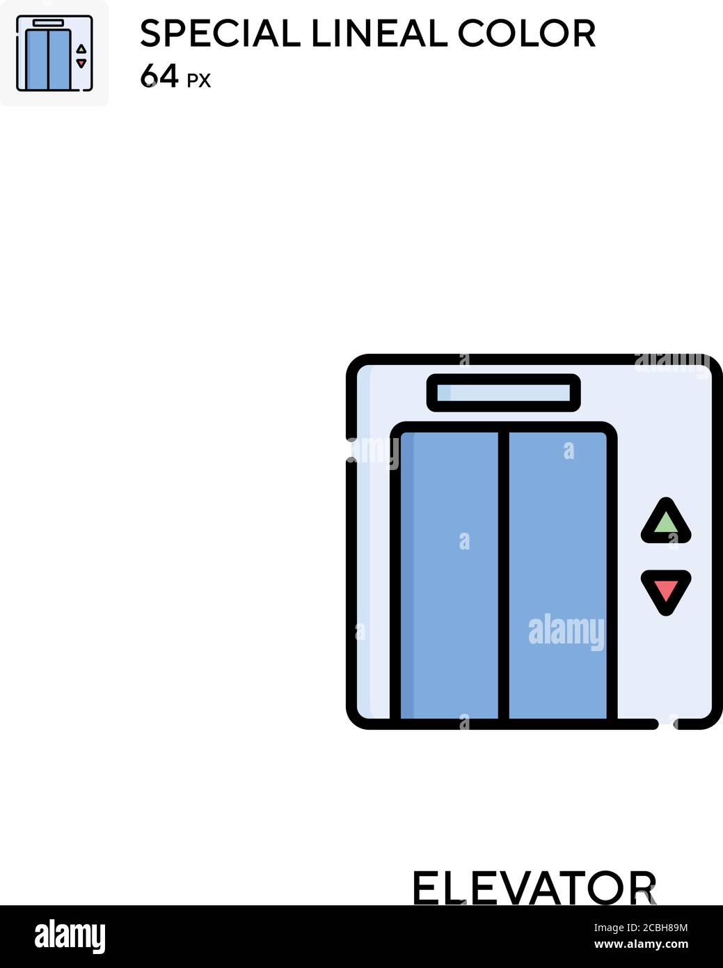 Elevator special lineal color vector icon. Elevator icons for your ...