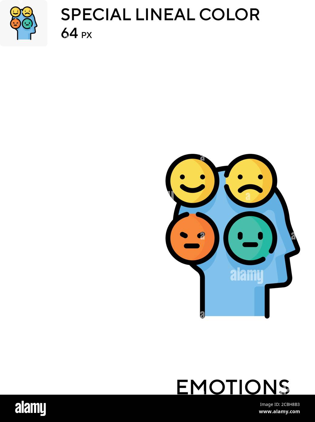 Emotions special lineal color vector icon. Emotions icons for your ...
