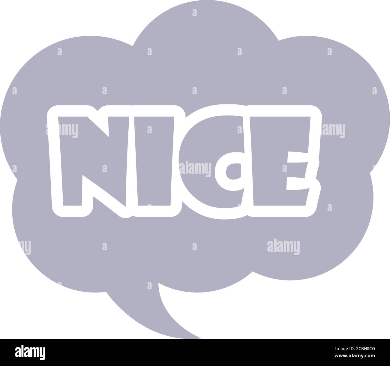 slang bubbles, gray bubble nice text over white background, flat icon ...