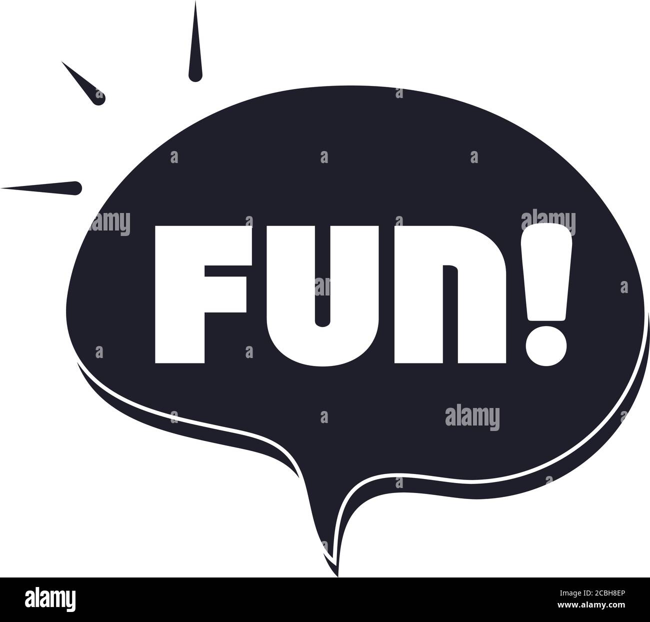 slang bubbles, cartoon fun text over white background, silhouette icon ...