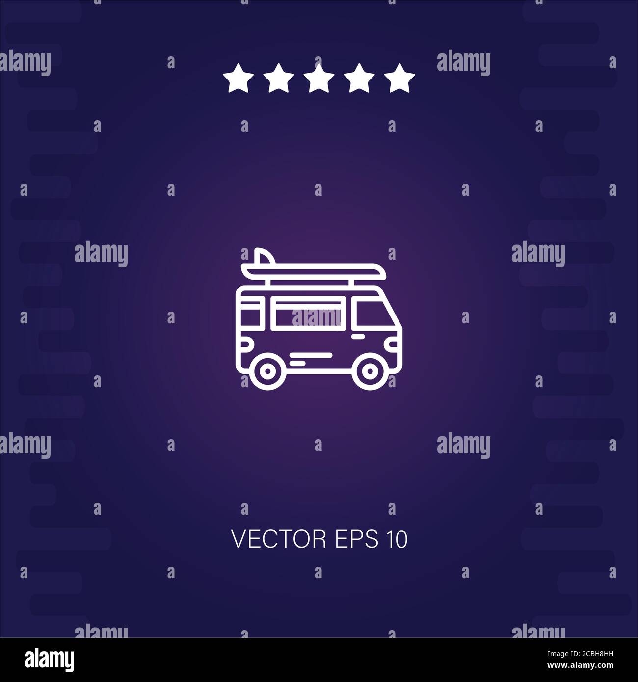 surf van vector icon modern illustration Stock Vector Image & Art - Alamy