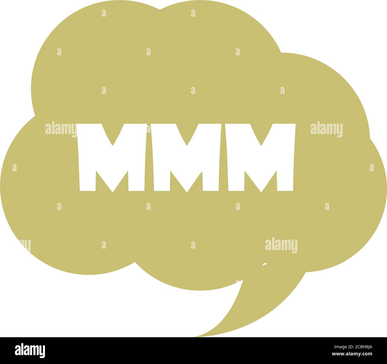 slang bubbles, letter mmm cloud over white background, flat icon design ...