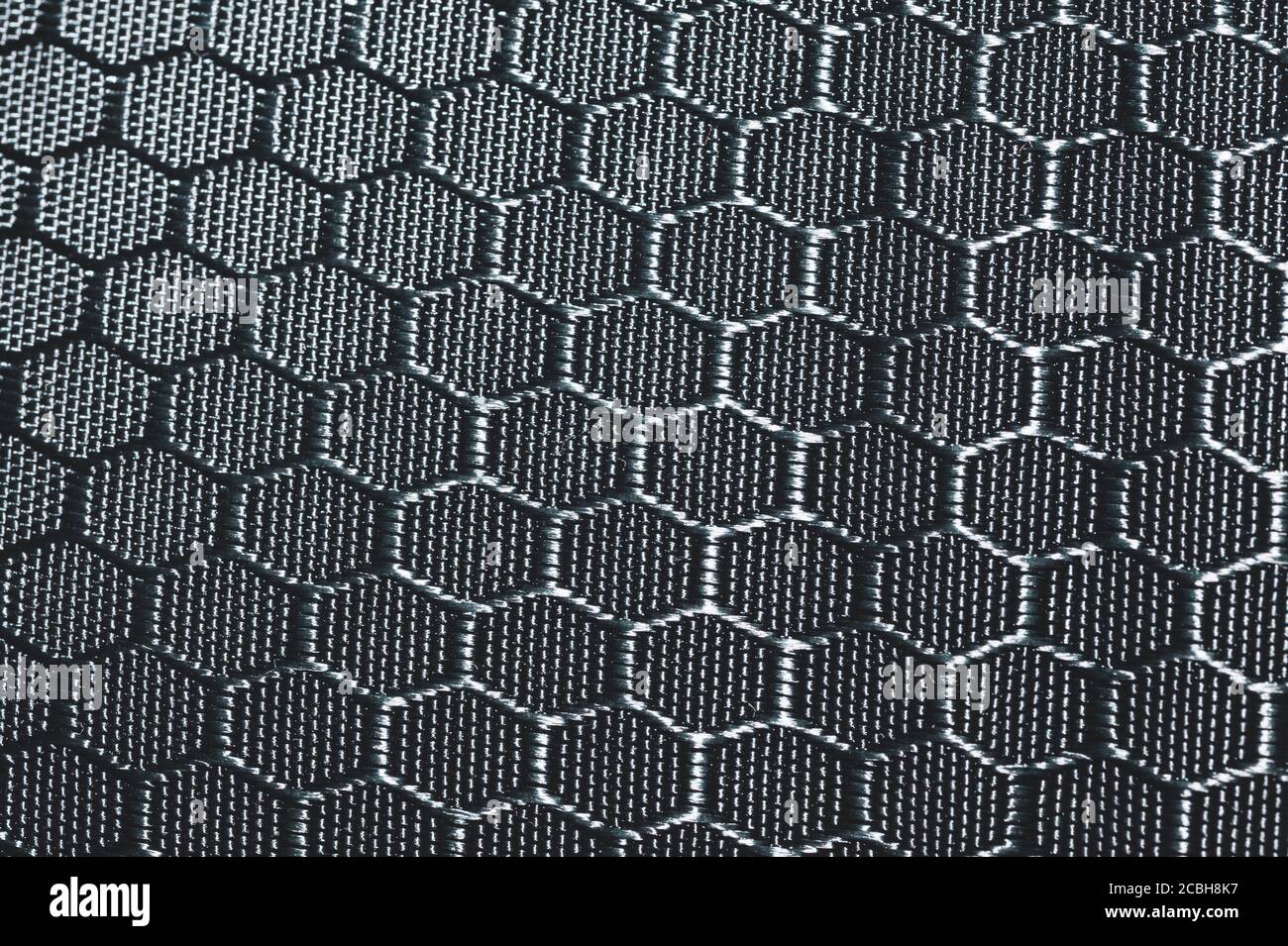 Fabric texture with hex shaped cells. textile background. woven ...