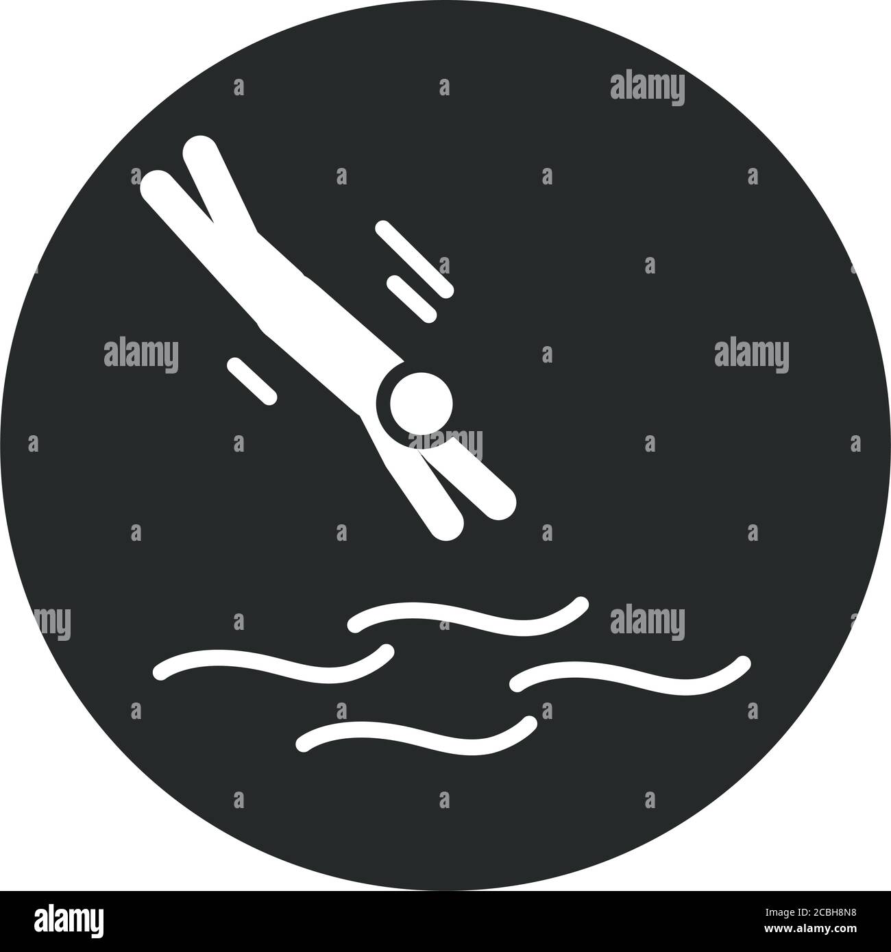 extreme sports swim active lifestyle block and flat icon vector ...