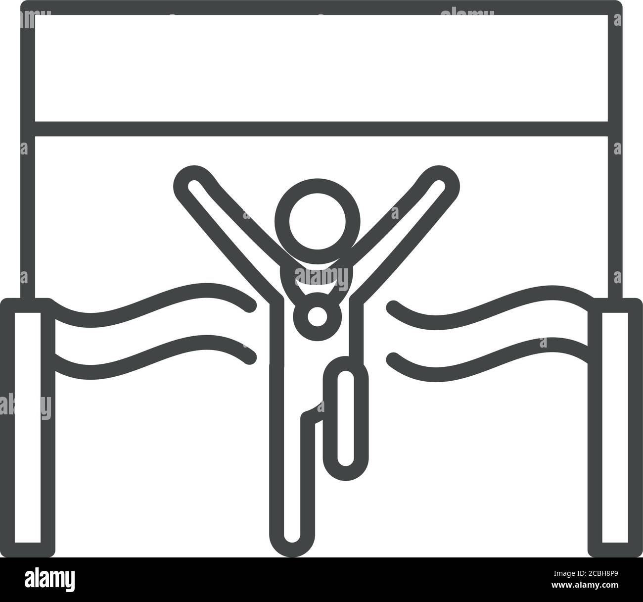winner runner at the finish speed sport race line icon design vector ...