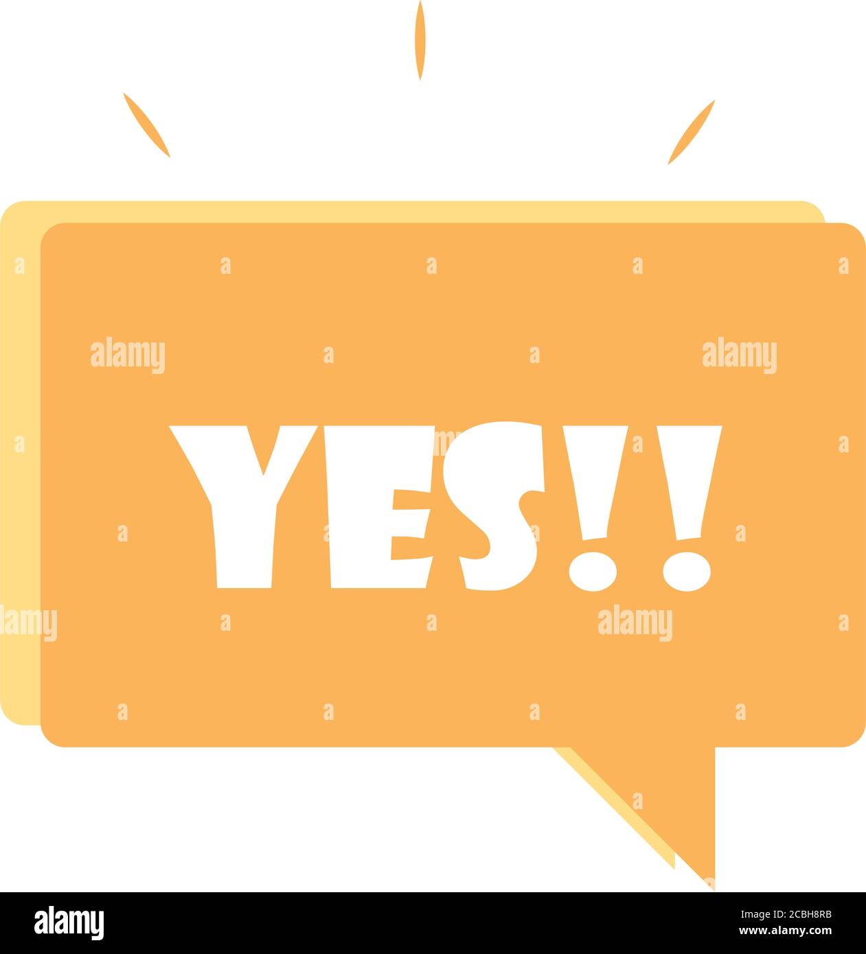 Say yes word Stock Vector Images - Alamy