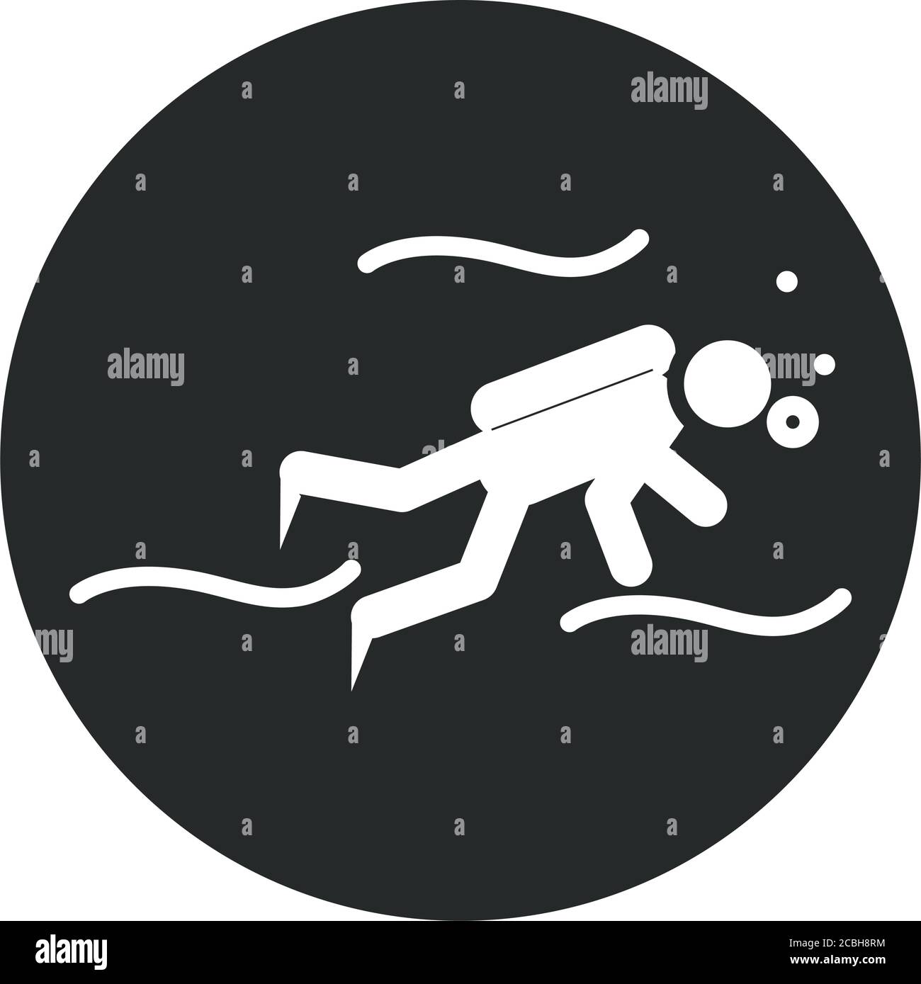extreme sport diving active lifestyle block and flat icon vector ...