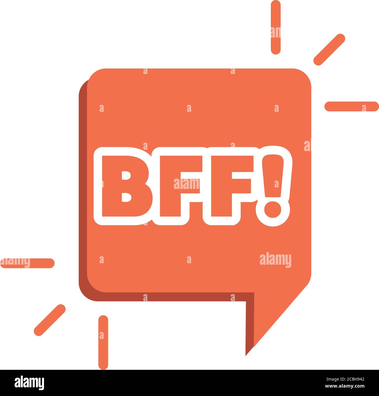 slang bubbles, abbreviation bff over white background, flat icon design ...