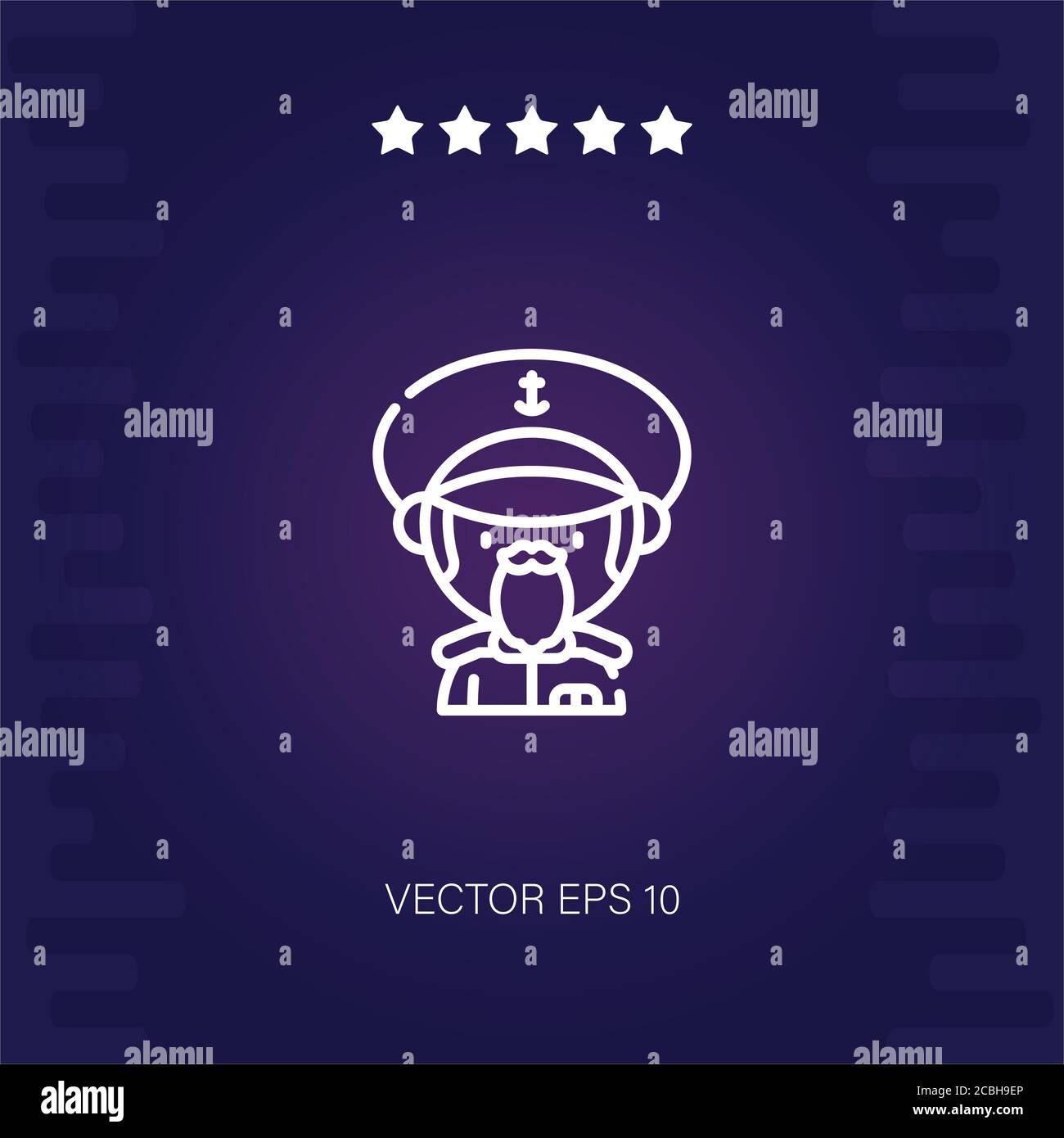 captain vector icon modern illustration Stock Vector Image & Art - Alamy