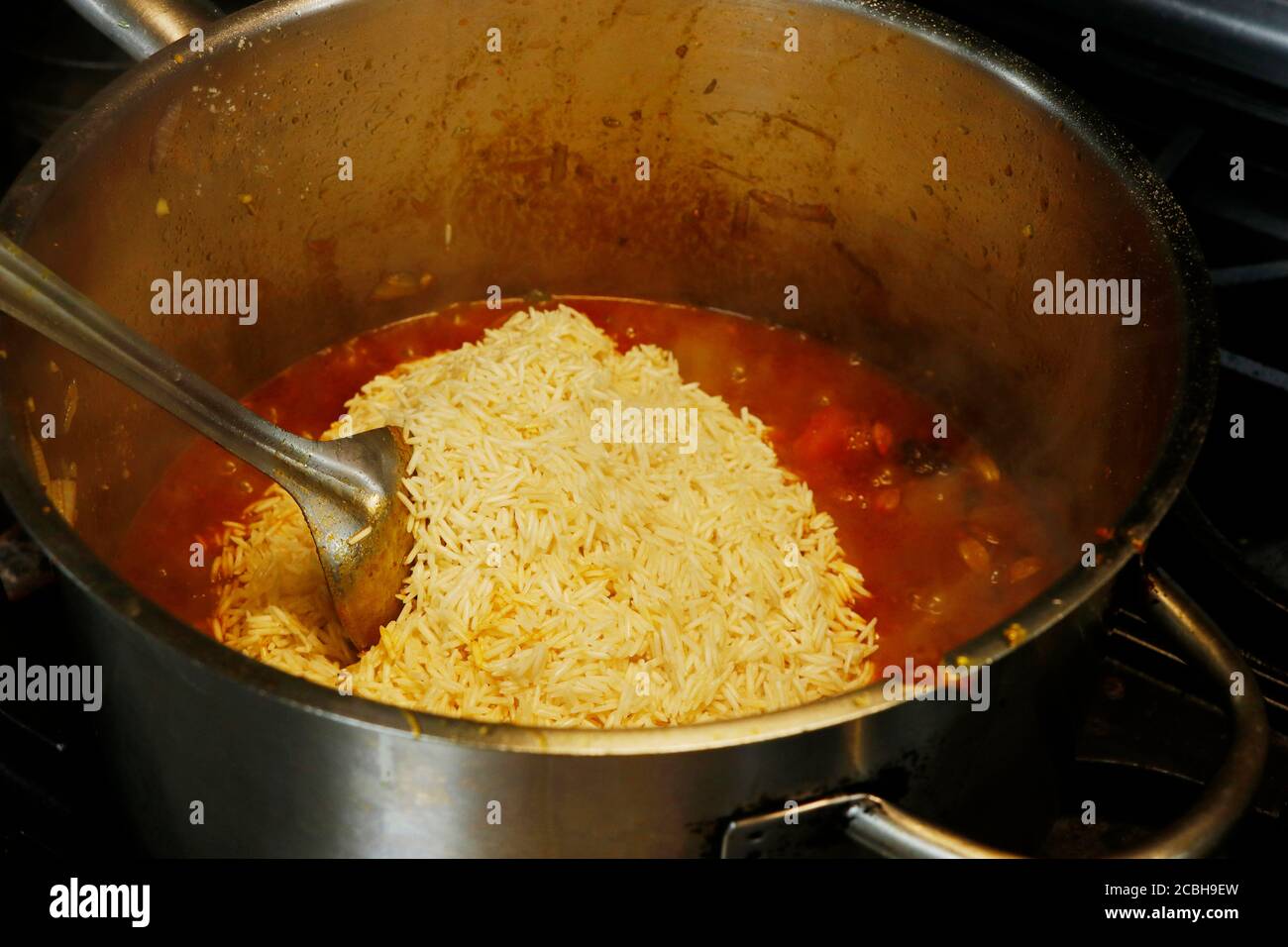 indian food speciality biryani rice preparation, pulao rice Stock Photo ...