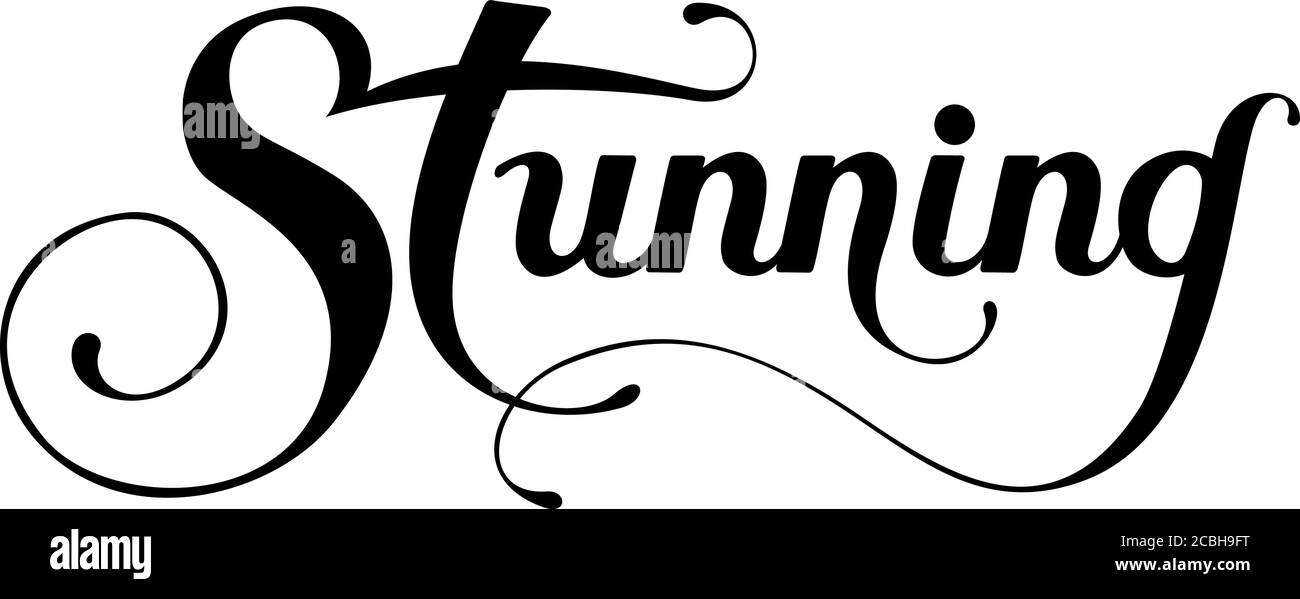 Custom Calligraphy Text Stock Vector Image & Art - Alamy