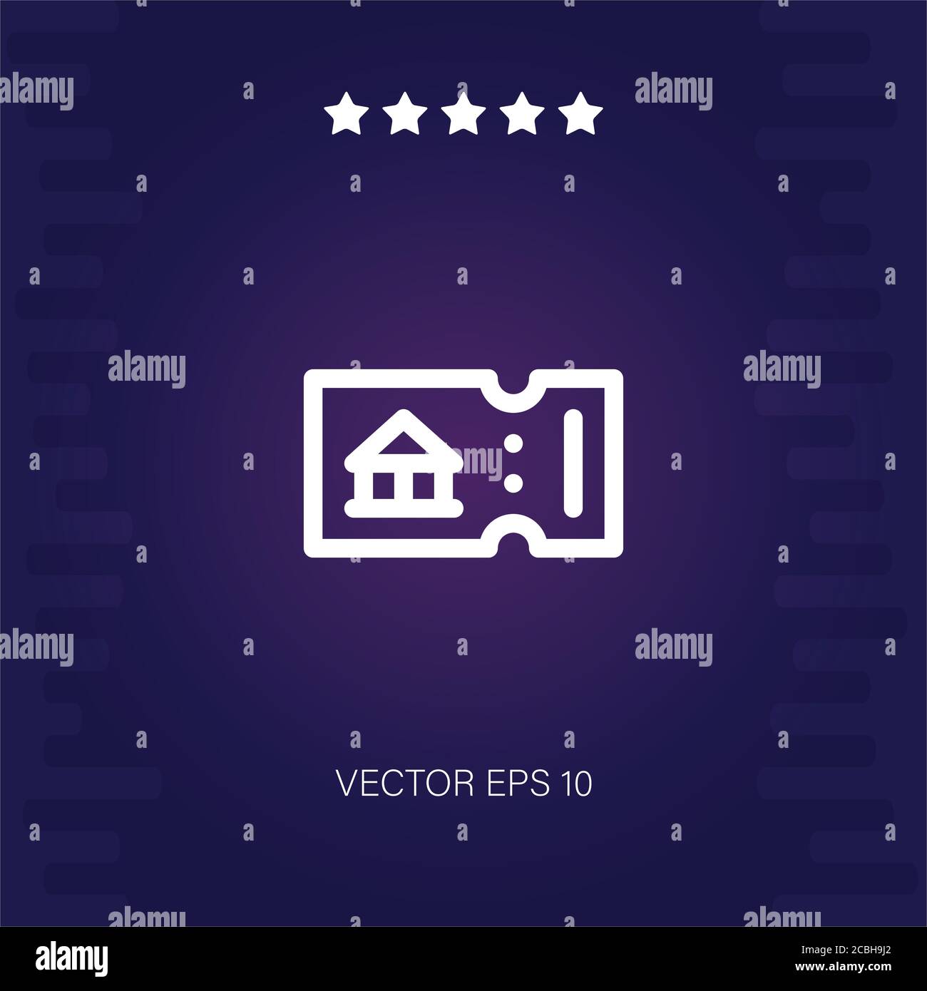 museum ticket vector icon modern illustration Stock Vector Image & Art ...