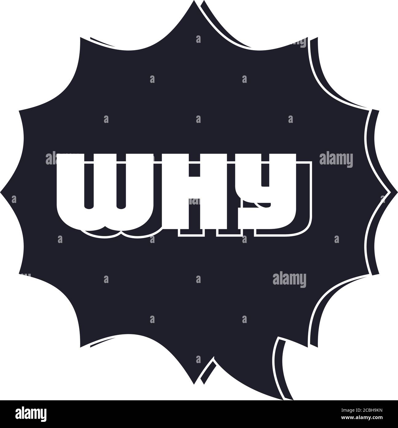 slang bubbles, text why message over white background, silhouette icon ...
