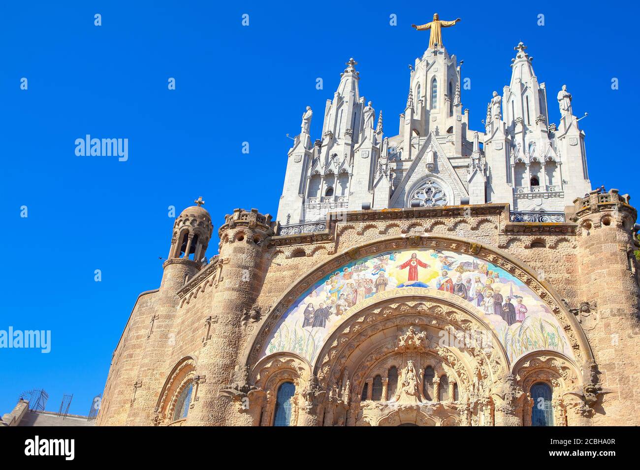 Temple of the Sacred Heart of Jesus in Barcelona . Roman Catholic ...