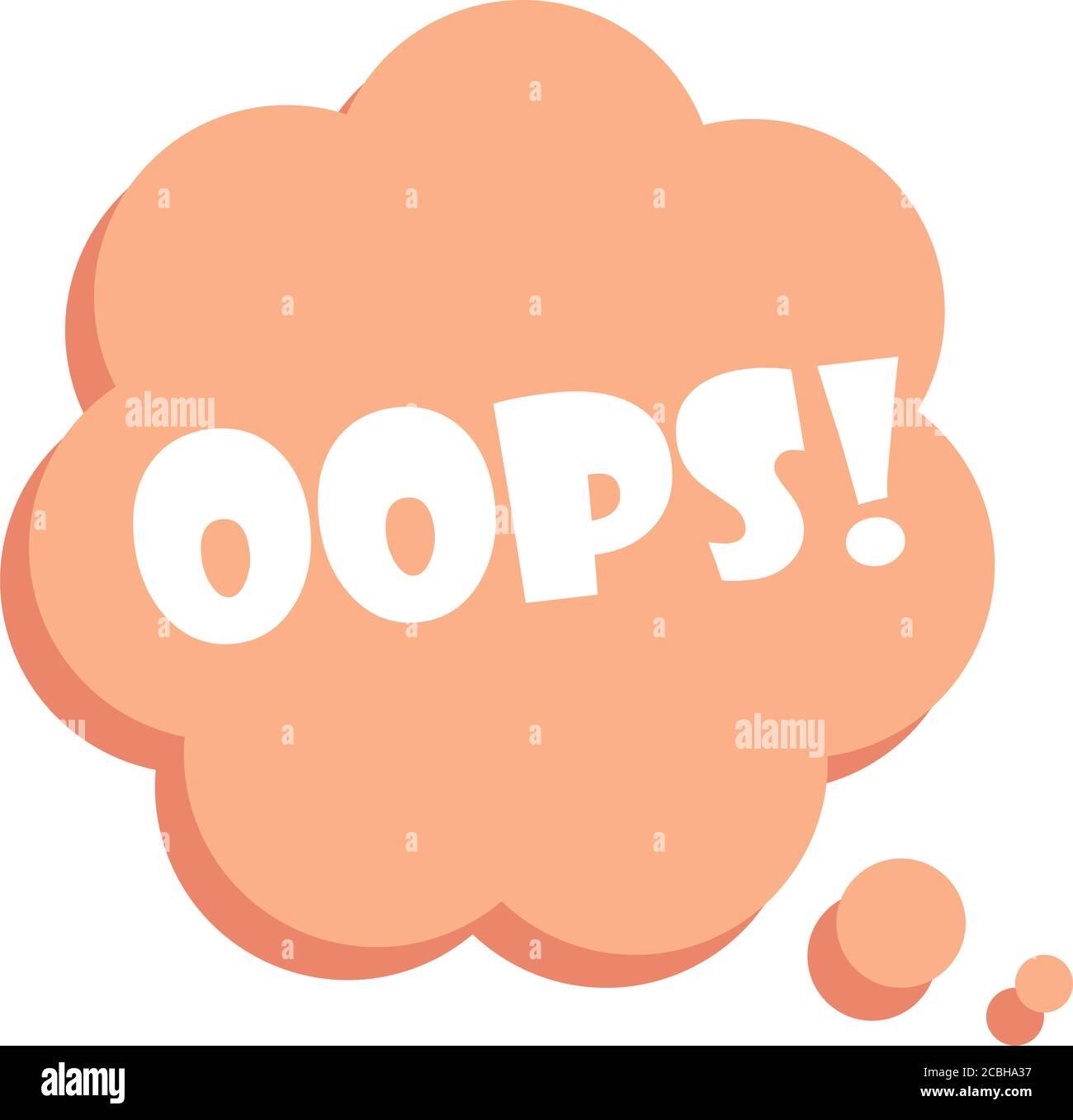slang bubbles opps cloud over white background, flat icon design vector ...