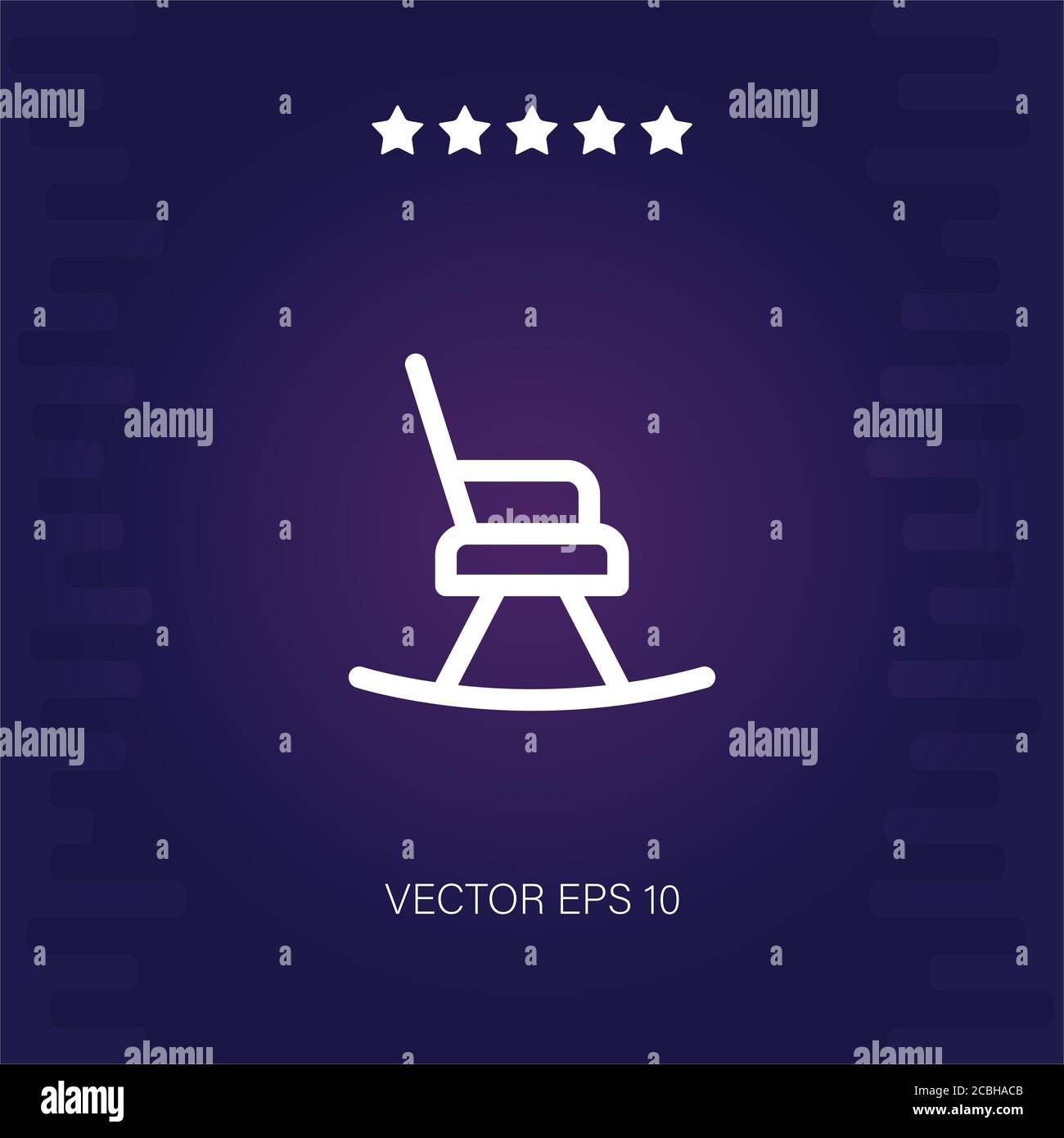 rocking chair vector icon modern illustration Stock Vector Image & Art ...