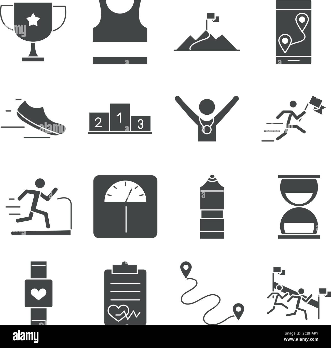 running sport race line icons set design vector illustration Stock ...