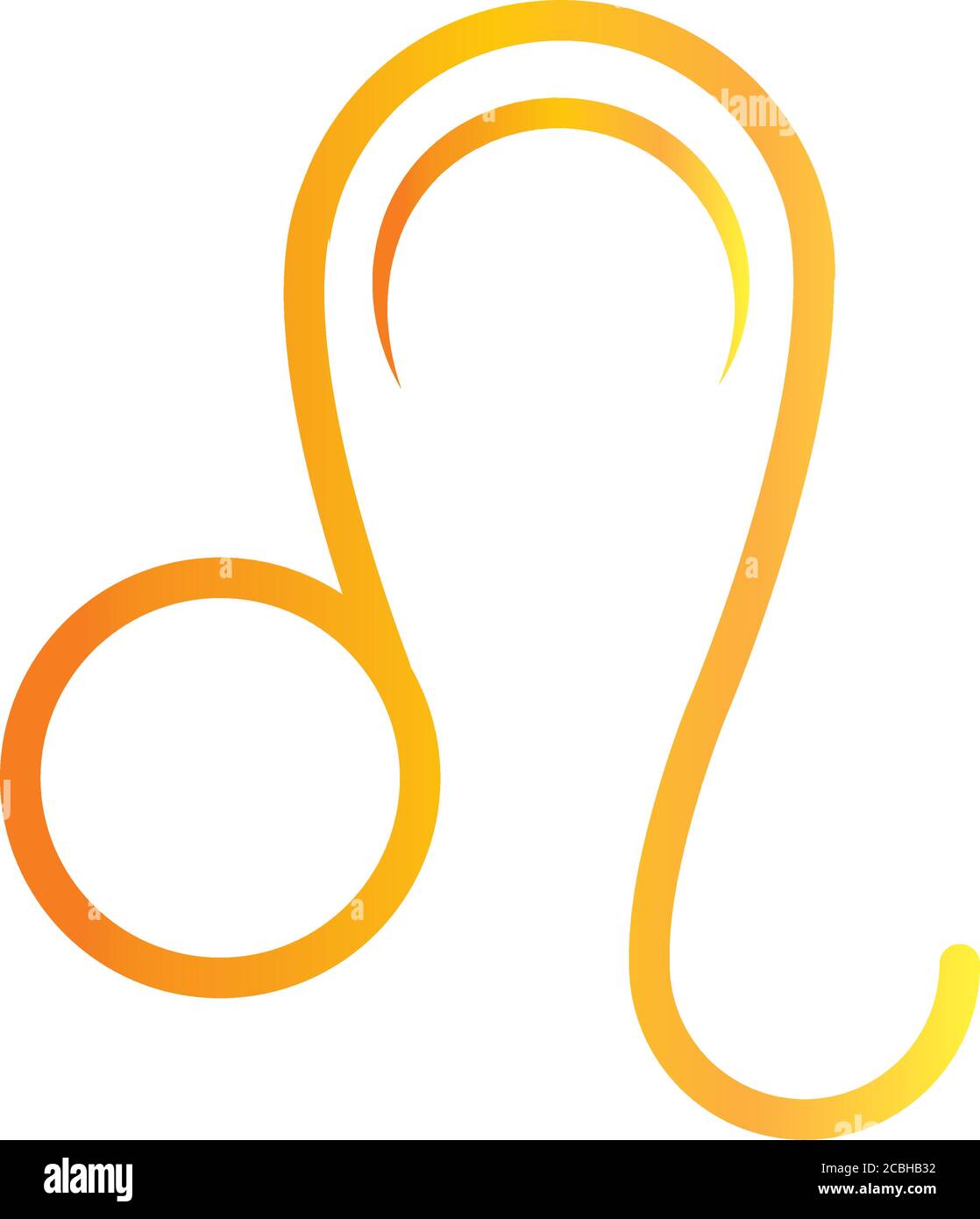 zodiac sign leo astrology calendar mystic gradient style icon vector ...