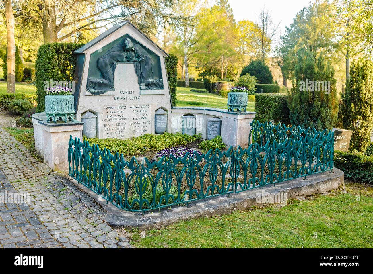 GERMANY, WETZLAR 2020-04-13: Family grave of the ERNST LEITZ family in ...