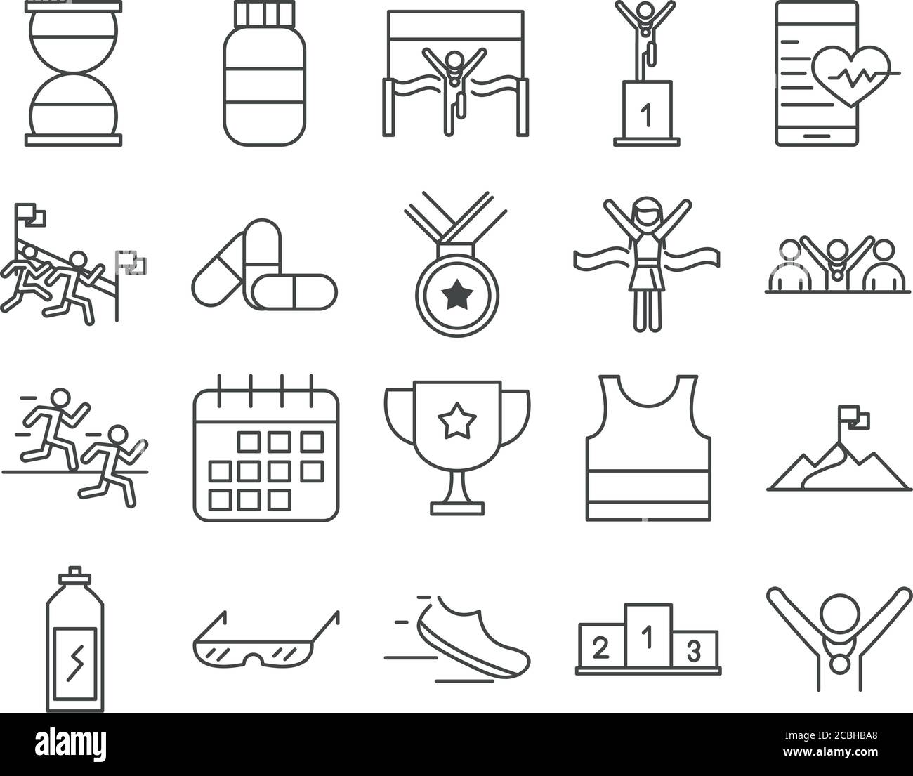 Runner finish line clock Stock Vector Images - Alamy