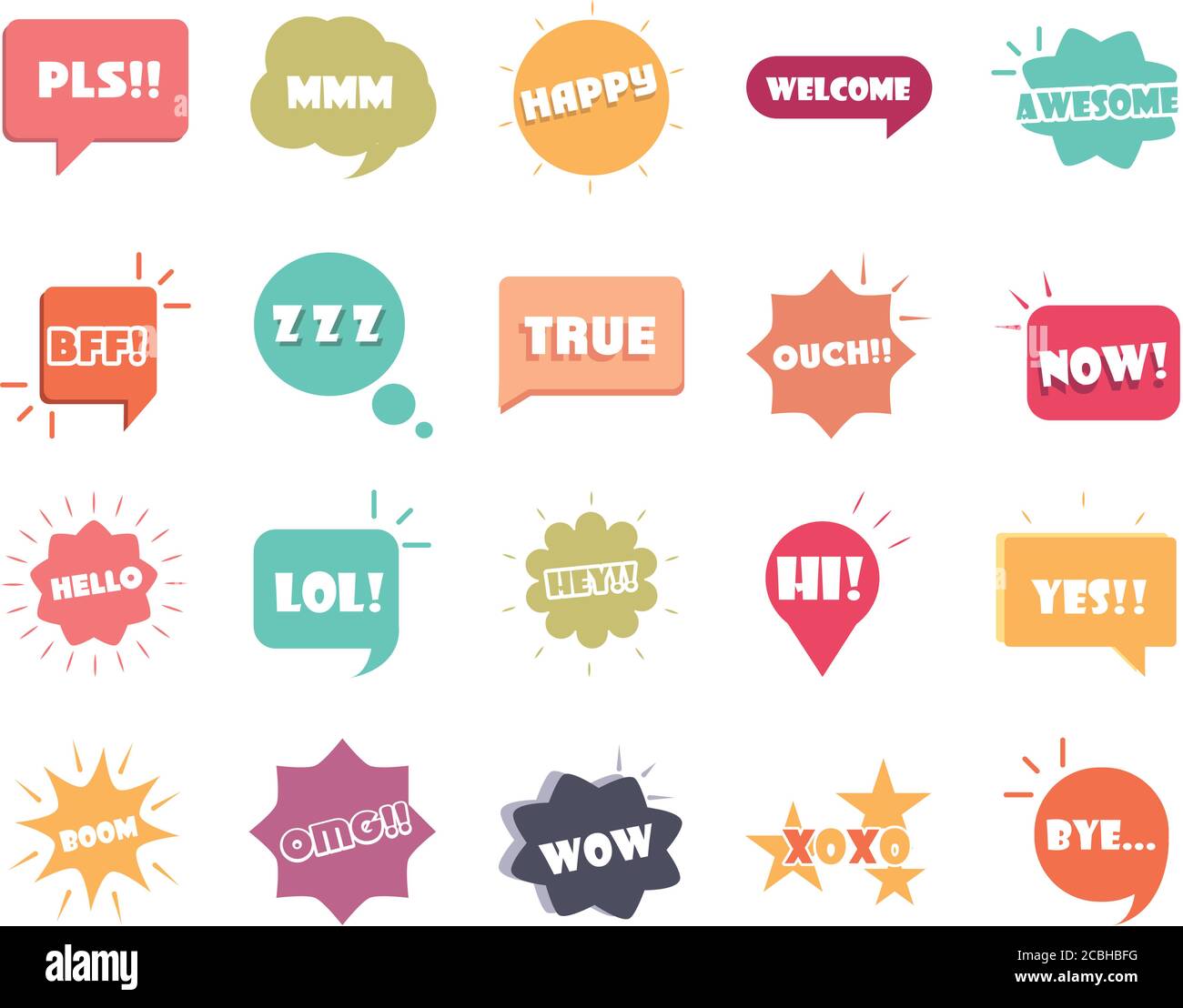 Different words in speech hi-res stock photography and images - Alamy