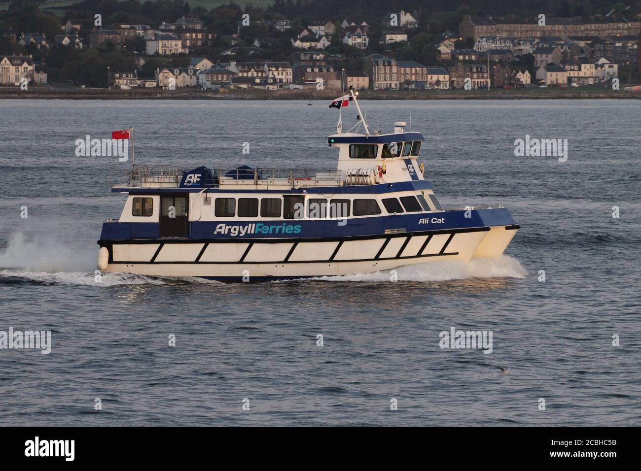 The passenger ferry Ali Cat, operated by Argyll Ferries on the Firth of ...